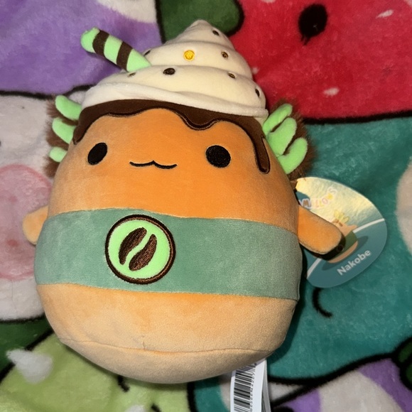 Squishmallows | Toys | Nakobe The Coffee Axolotl Squishmallow Nwt | Poshmark